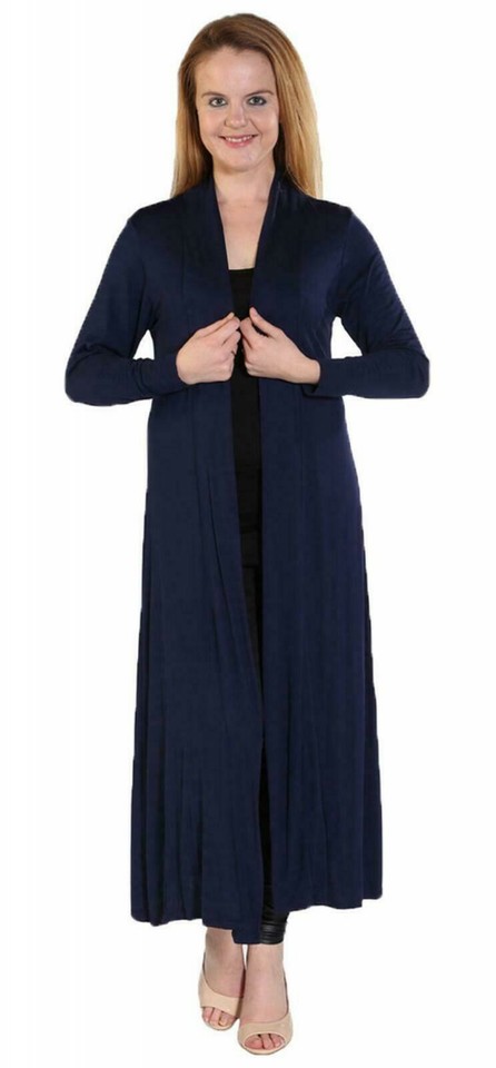 New Womens Ladies Long Sleeve Maxi Boyfriend Cardigan Open Floaty 8-26 ...
