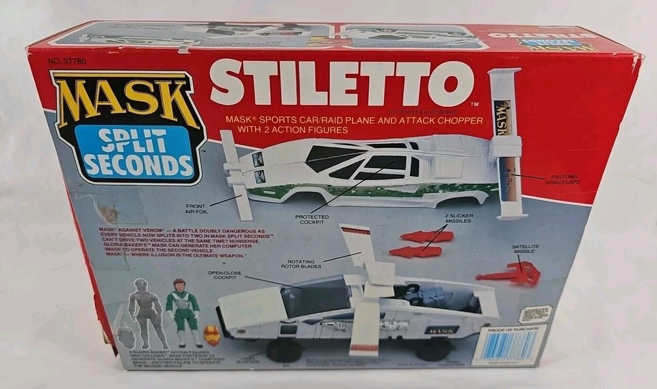 1988 M.A.S.K Mask STILETTO series 4 Split Seconds Kenner 100% Complete ...