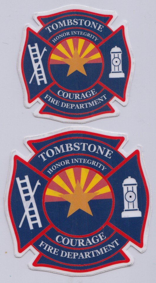 Tombstone Arizona patches and stickers. See scans. See notes below. | eBay