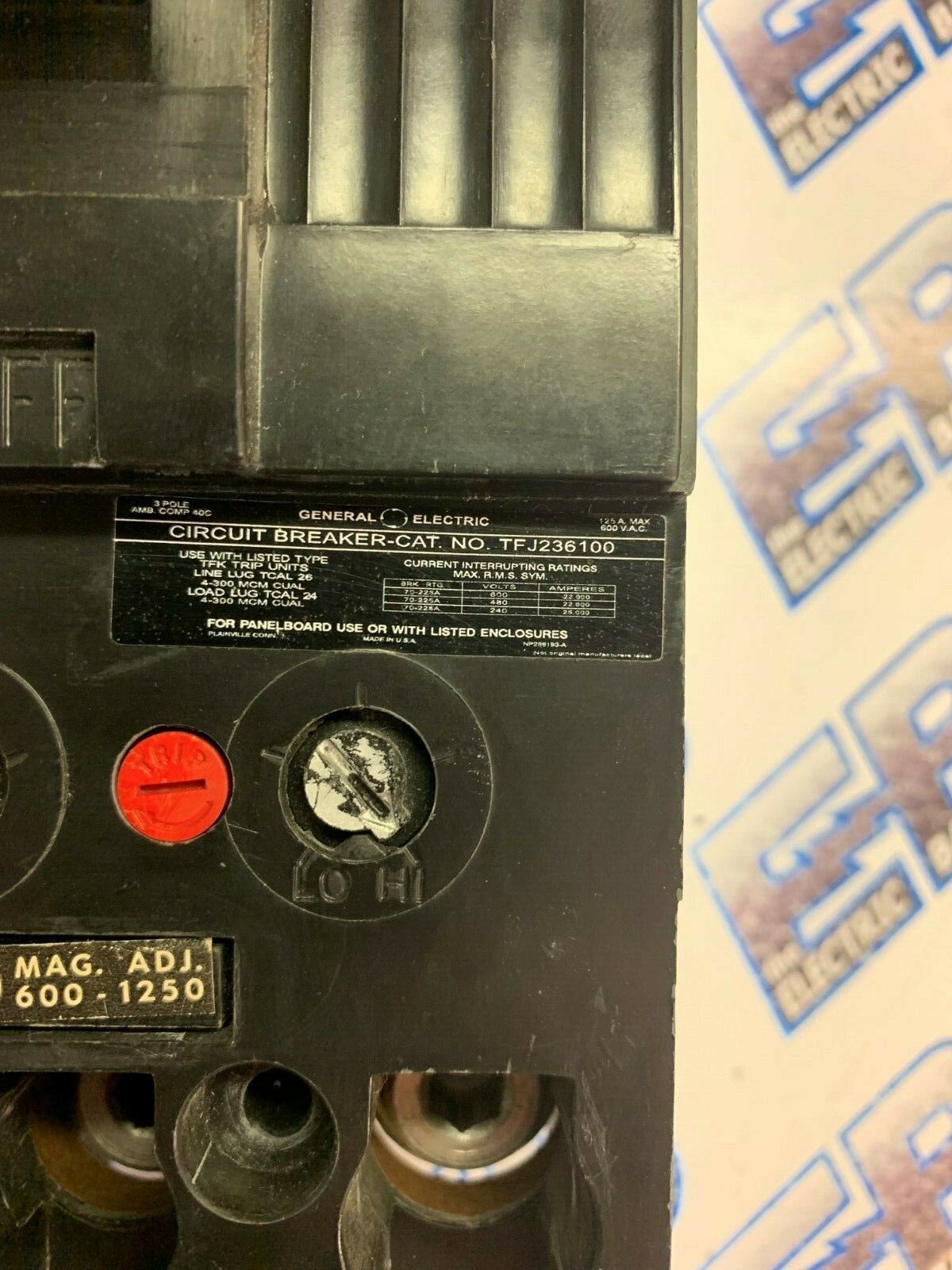 GE TFJ TFJ236100 3 Pole 100 Amp 600v Circuit Breaker for sale online | eBay