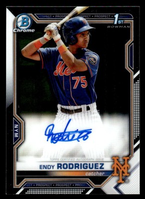 Endy Rodriguez 2021 Bowman #CPA-ER Chrome Prospect Autographs | eBay