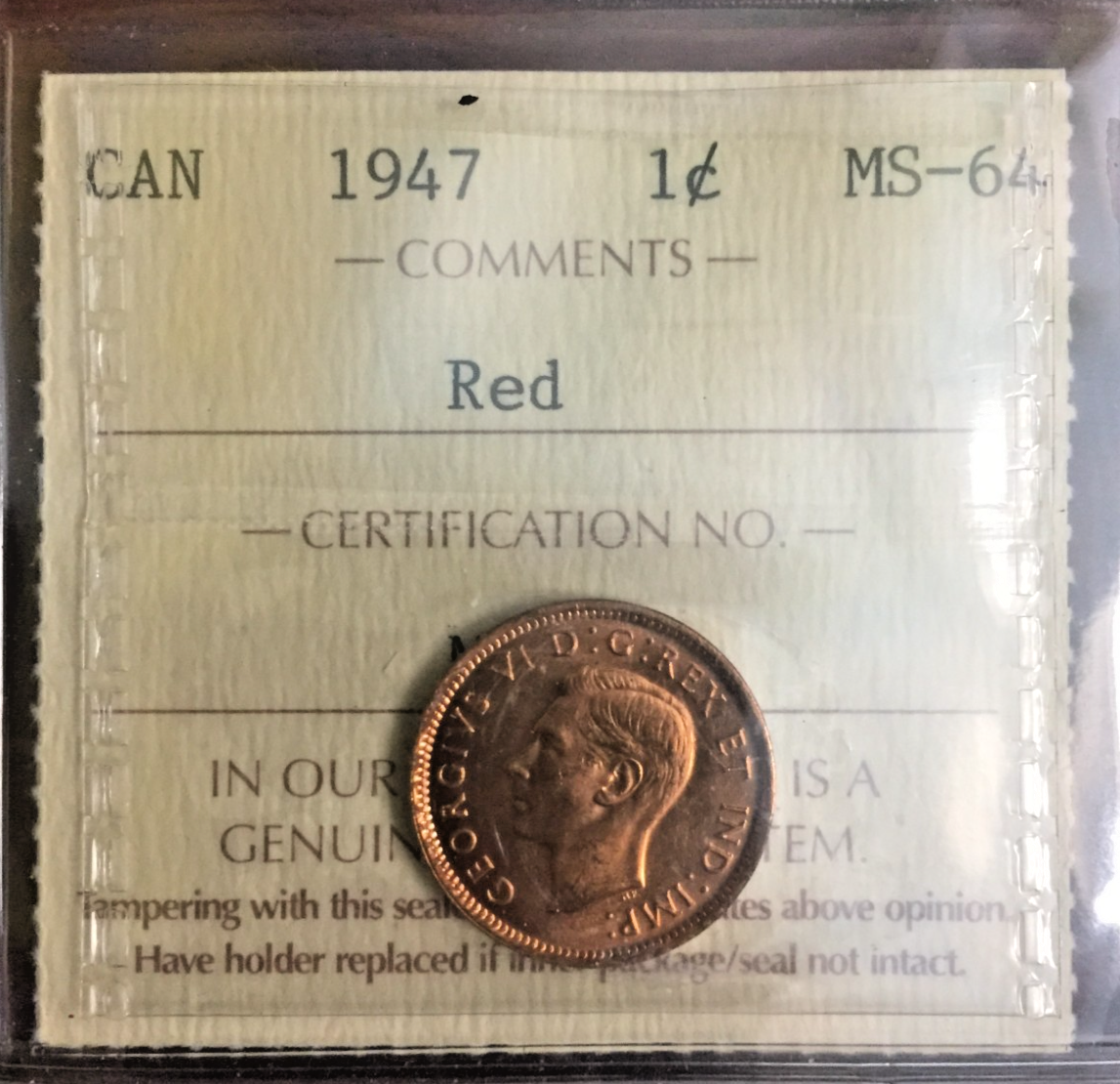 1947 Canadian Cent R MS-64 | eBay