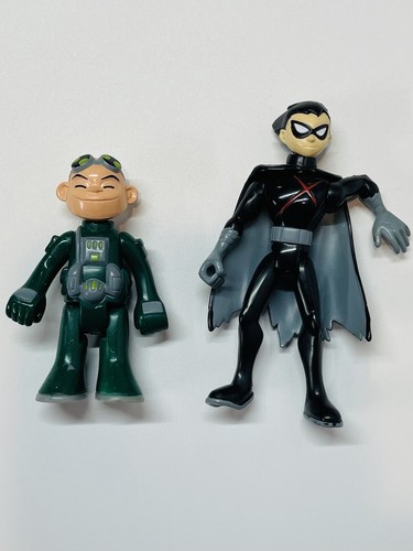 2 Vintage BanDai Teen Titans Red X Robin & Gizmo Action Figures DC ...