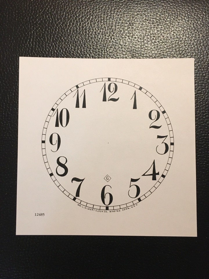Antique Clock Parts- Gilbert Clock Dial 5”.Original Cardboard, New ...