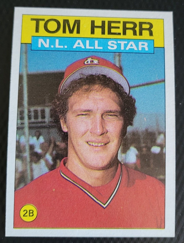 1985 Topps N.L. Leaders TOM HERR St. Louis Cardinals MLB ALL-STAR Card ...