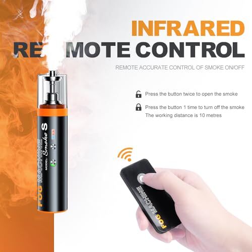 Smoke S Fog Machine, 30W Portable Hand-held Smoke Machine with Remote ...