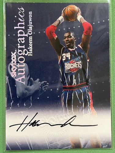 HAKEEM OLAJUWON 1999-2000 SKYBOX AUTOGRAPHICS AUTOGRAPH AUTO SHARP ...