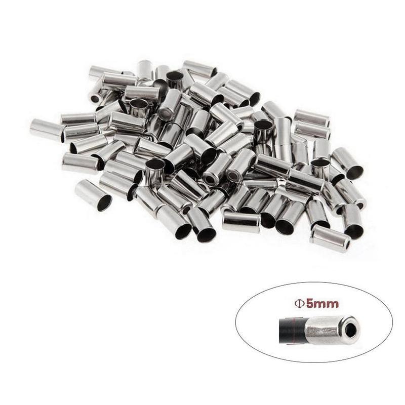 100x Bike Cable End Caps Brake Shifter Cover Housing Ferrules Silver ...