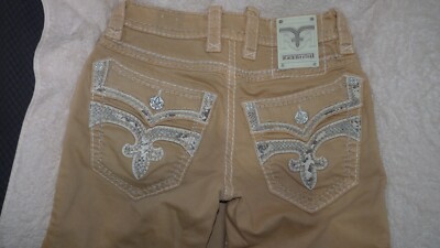 Rock Revival Tan Mens Jeans 28 X 32 NEW WITH TAGS | eBay