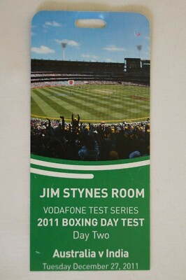 MCG Boxing Day Test Cricket Day Two 2011 Corporate Entry Ticket Jim ...