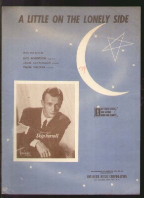 Little On The Lonely Side 1944 SKIP FARRELL Vintage Sheet Music Q20 | eBay