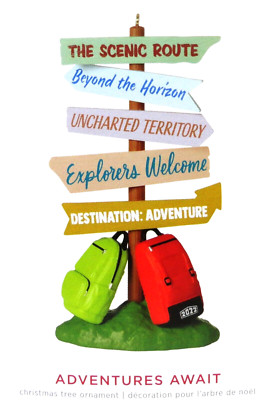 2022 Hallmark Keepsake ADVENTURES AWAIT Signs Christmas Ornament | eBay