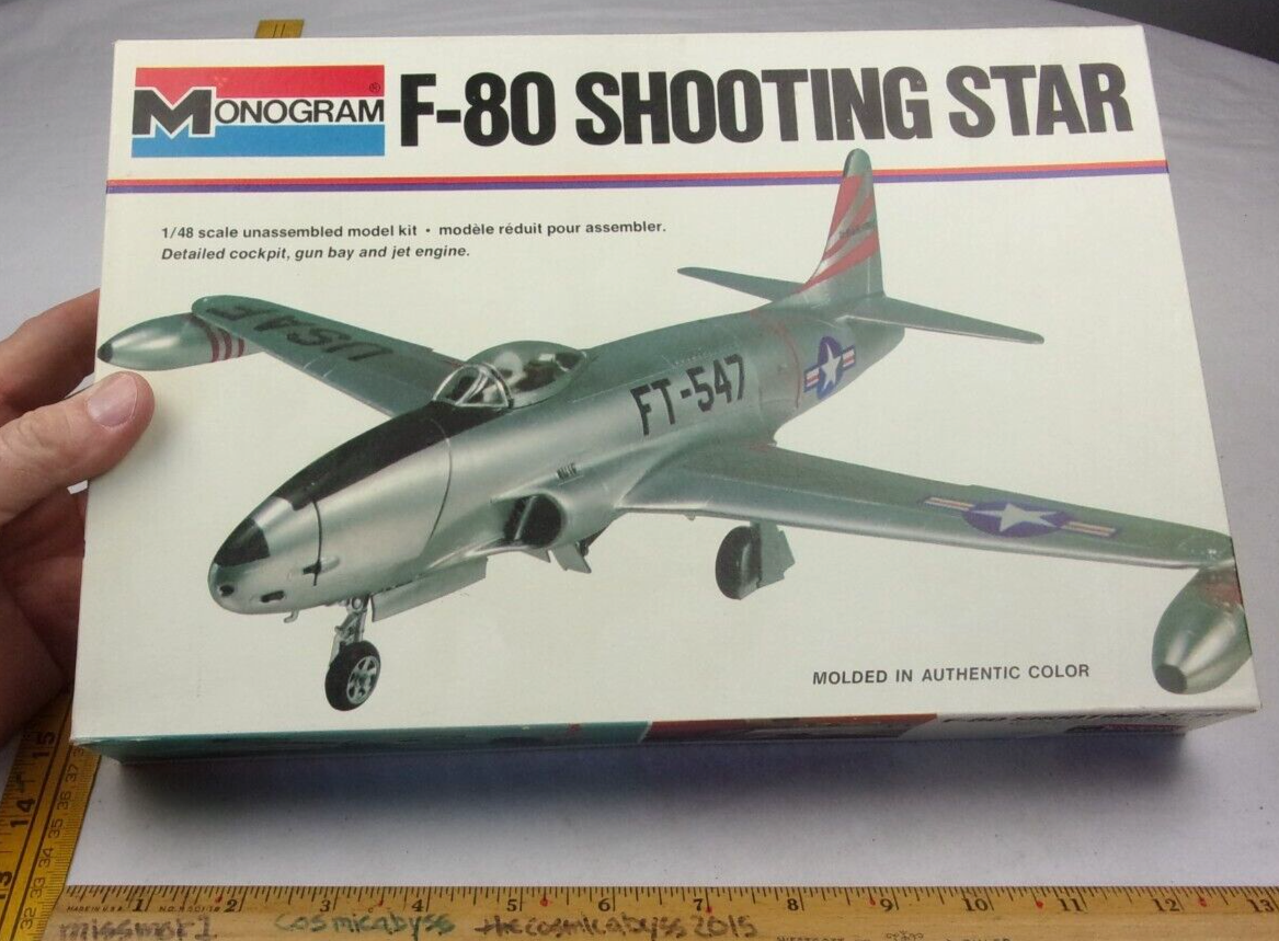 F-80 Shooting Star USAF Model kit 1:48 Monogram 1977 | eBay