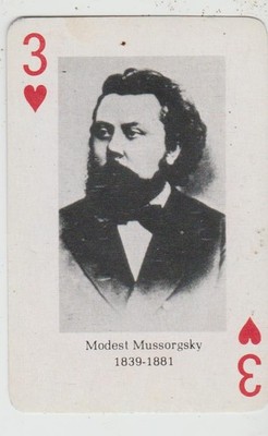 Modest Mussorgsky Playing Card Great Composers Music Free Shipping | eBay