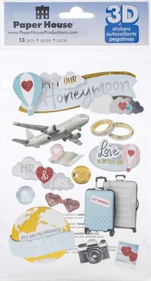 Honeymoon Stickers | Paper House 3D Stickers - Honeymoon - 13 Pcs ...