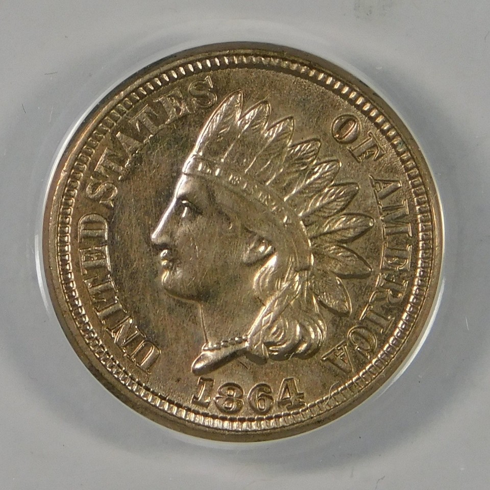 1864 1c Indian Head Cent Penny ANACS MS60 Details **CN** | eBay