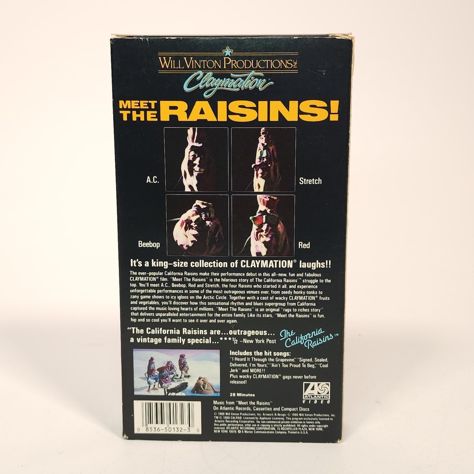 The California Raisins - Meet the Raisins (VHS, 1989) Will Vinton ...