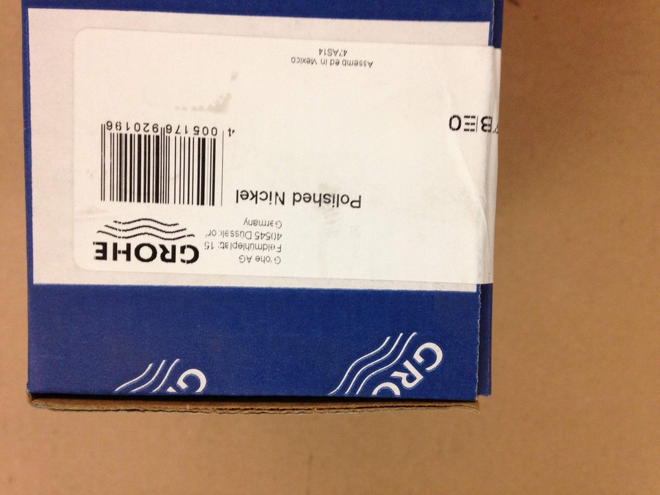 GROHE "GROHFLEX" 47847BE0 SINGLE LEVER, POLISHED NICKEL 212369 | eBay