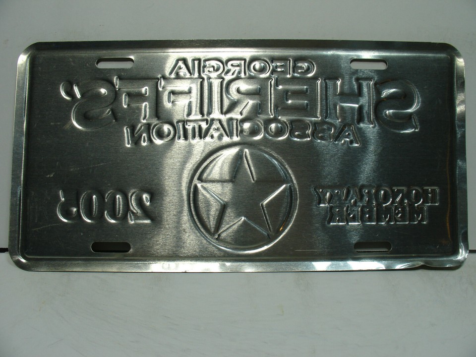 Booster License Plate Georgia Sheriffs' Association 2005 Honorary ...
