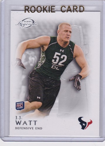J.J. WATT RC Houston Texans TOPPS LEGENDS ROOKIE CARD Football 2011 JJ ...
