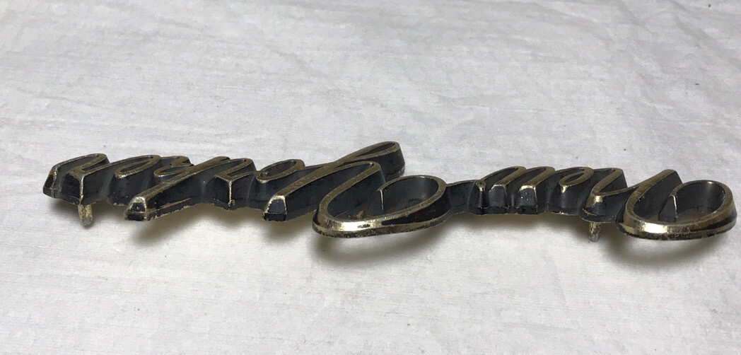 1966 CHRYSLER NEW YORKER FRONT FENDER SCRIPT NAMEPLATE EMBLEM | eBay