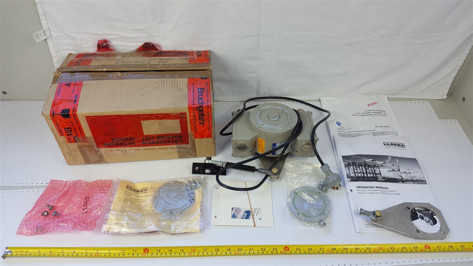 Hubner EGSH-4-KK-HV/20P Hoist Overspeed Switch 0.63-300rpm 100-240VAC ...