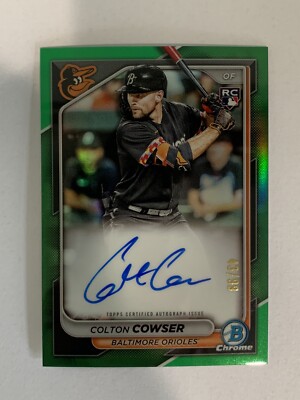 2024 Bowman Colton Cowser Green Refractor Rookie Auto /99 Orioles ...