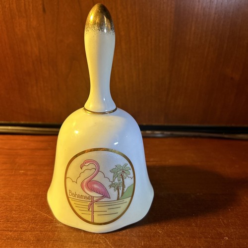 24k Gold Trim Bahamas Flamingo Bell Mika Chokin | eBay