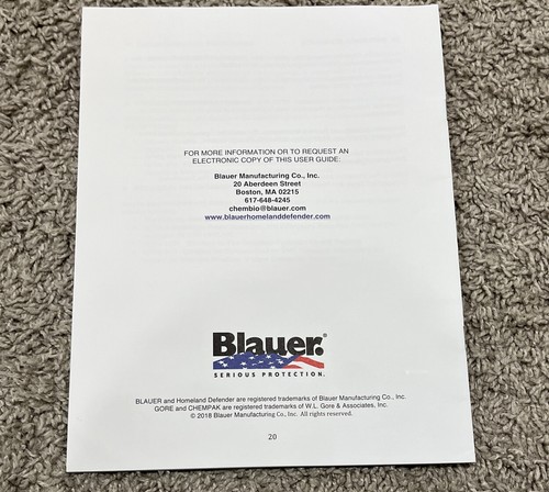 WZ9435AB BLAUER Chempak XRT Suit 2018 edition/ Biohazard Suit/ Size XL ...