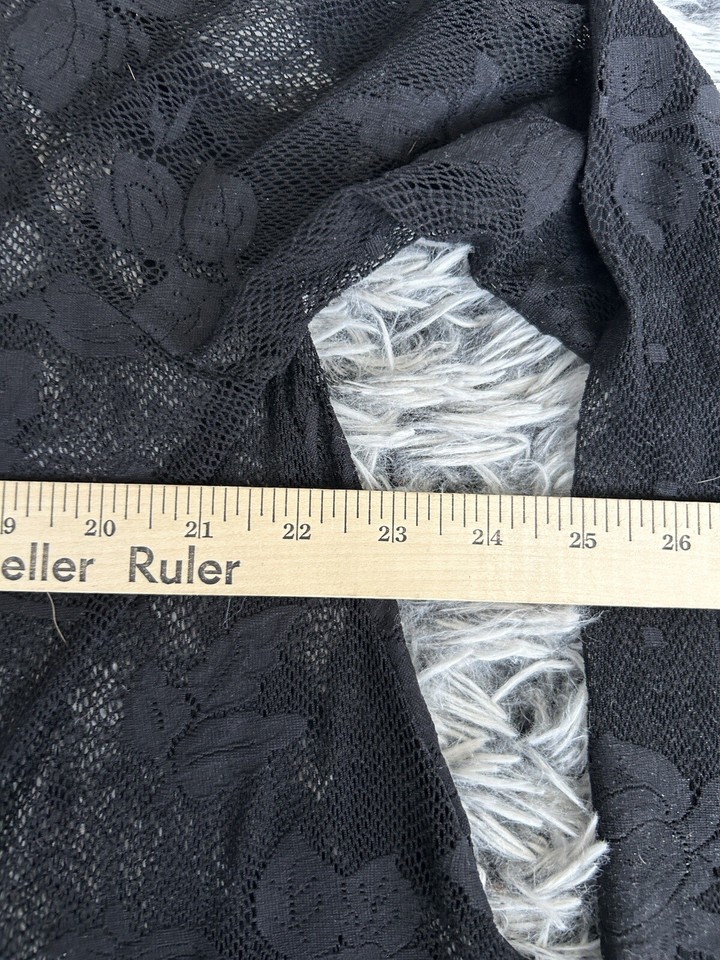 Alembika Dress NWT Womens 2 Black Evening Top Floral Lace Smock Mesh ...