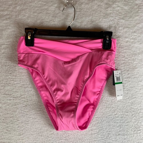 Salt + Cove Juniors Pink High Waist Crossover Bikini Swim Bottom Size L ...