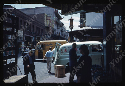 sl09 Original Slide 1950's San Francisco China Town Fung Chong van 170a ...