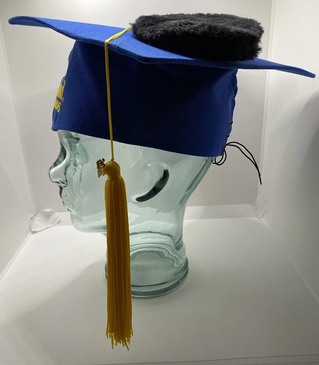 Black Graduation Cap Blue Tassel
