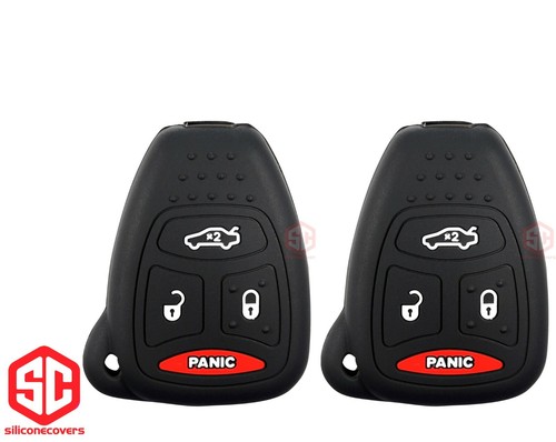 2x New Key Fob Remote Fobik Silicone Cover Fit / For Jeep Dodge ...