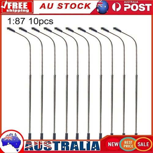 10pcs Model Railway Lamps Post Warm White Street Lights HO Scale LED ...