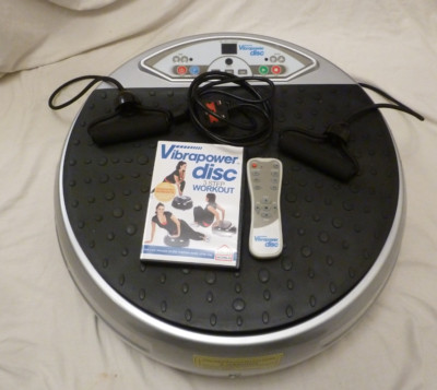 Vibrapower Disc Vibrating Plate with resistance bands remote control ...
