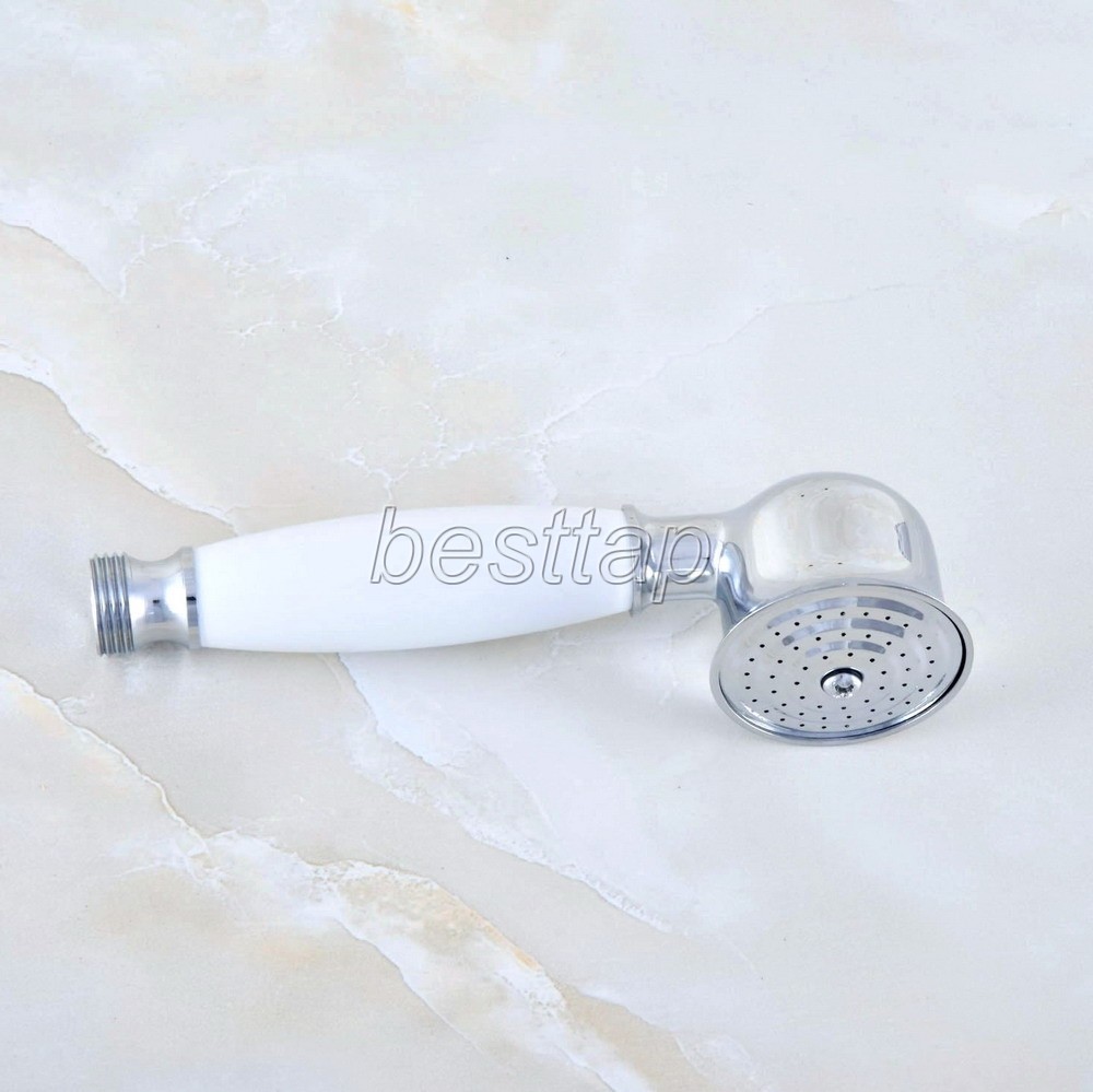 Bathroom Polished Chrome Brass Bath Telephone Style Hand Held Shower ...
