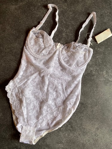 Brand New Ladies Panache White Lace Teddy Bodysuit - Sizes 34A upto 38B ...