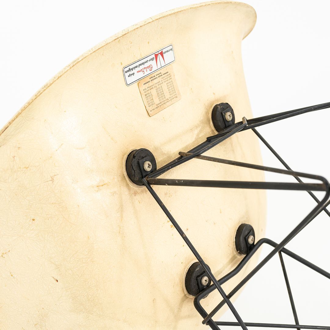 C. 1956 Herman Miller Eames RAR Rocking Arm Shell Chair in Parchment ...