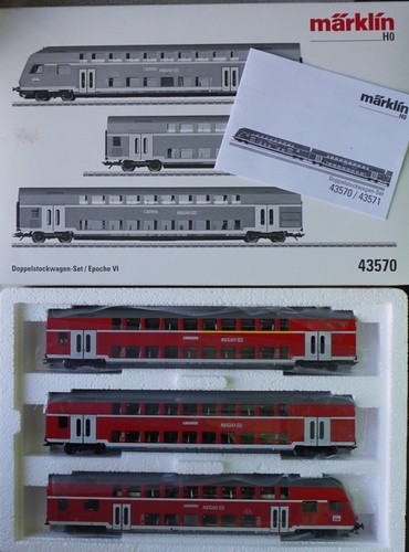 Märklin 43570 (Spur H0) Wagen - Set Doppelstockwagen + OVP | eBay.de