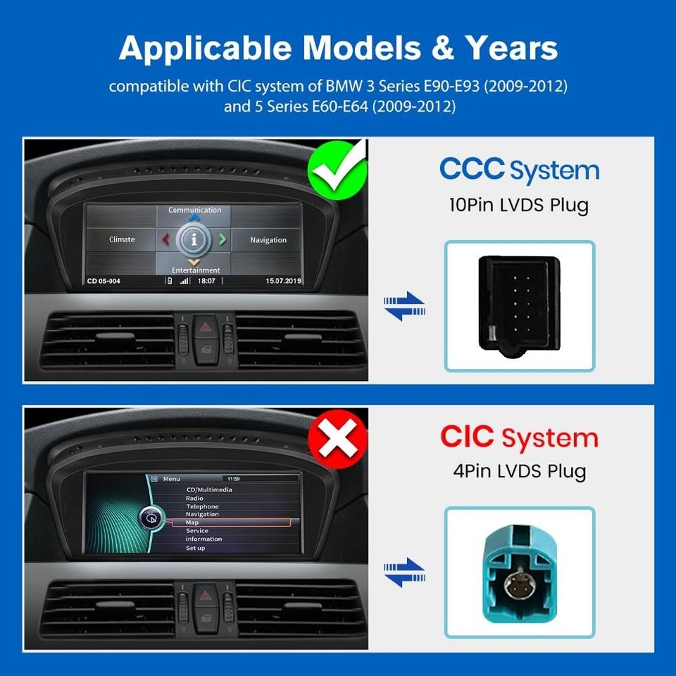 Car Radio Screen for BMW 3/5 Series E60 E61 E63 E64 E90 E91 E92 CCC 2004-2008 | eBay