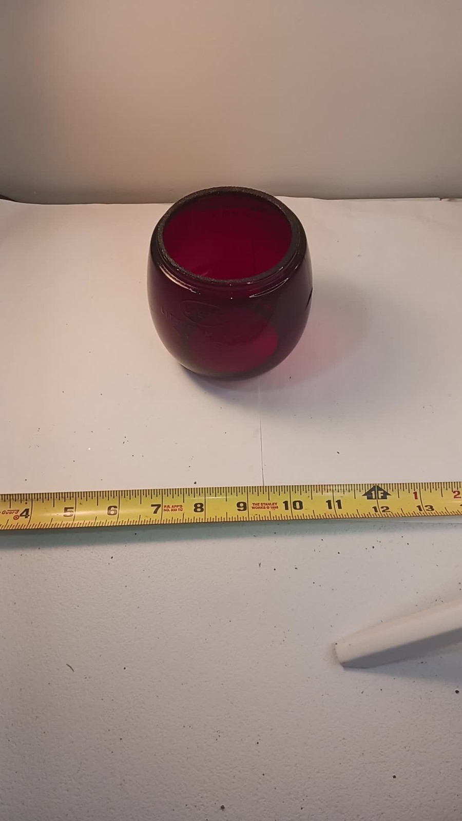 Vintage Dietz Little Wizard LOC-NOB Ruby Red Glass Lantern Globe ...