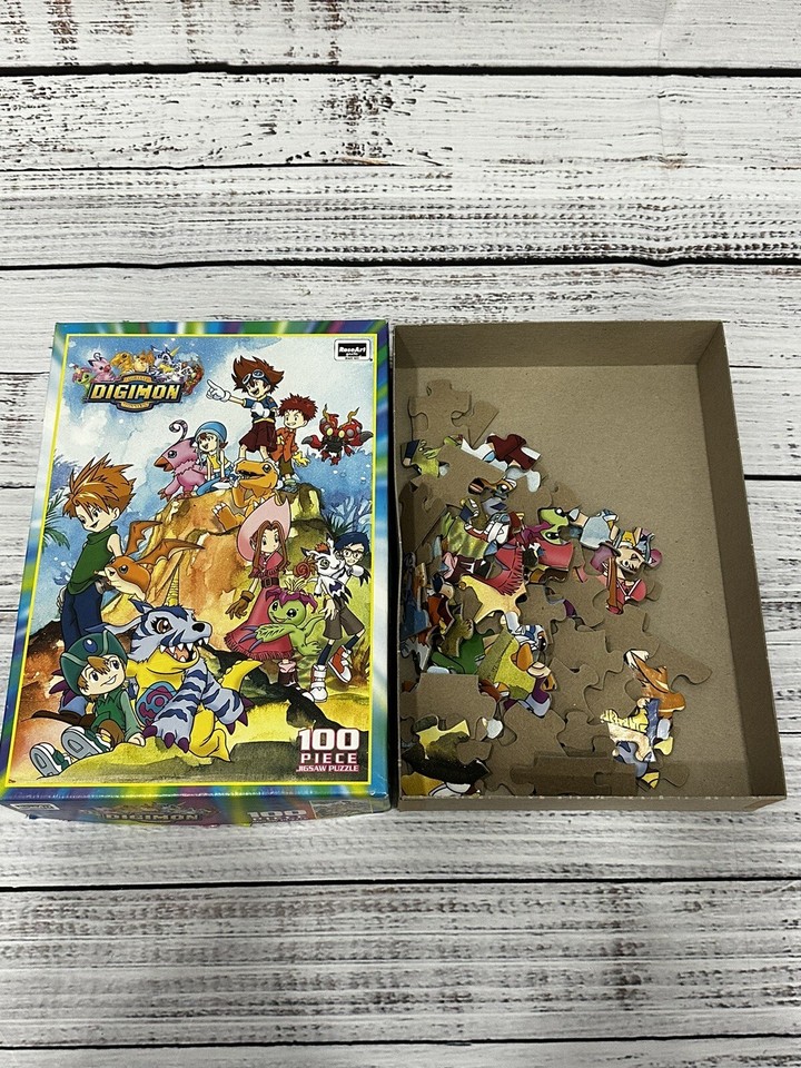 Vintage 90s Digimon Jigsaw Puzzle 100 Pc Digital Monsters Rose Art ...