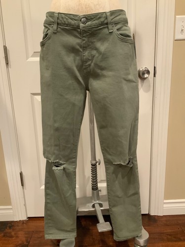 Joe's Jeans Light Wash Military Green Distressed Skinny Jeans, Size 32 ...