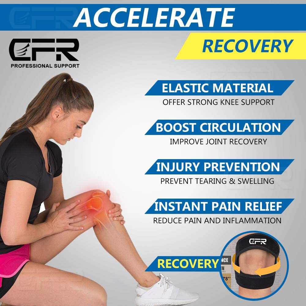 Double Patella Knee Support Strap Tendon Brace Stabilizer Pain Relief ...