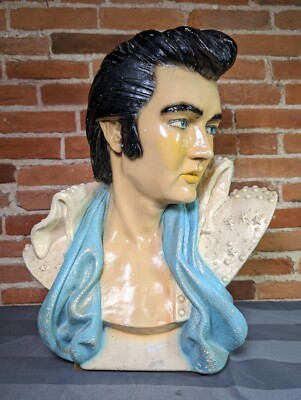 Vintage Elvis Presley Chalkware Bust 20" x 16" - 21 lbs. | eBay