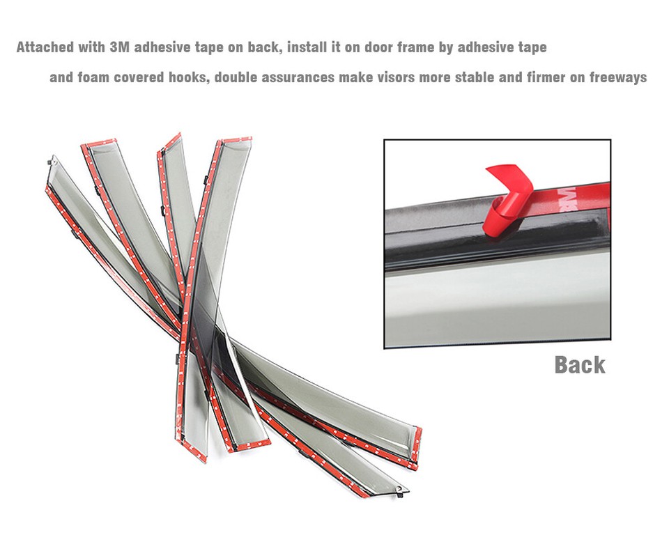 Car Window Vent Visor Deflector Shade Sun/Rain Guards for Ford Escape ...