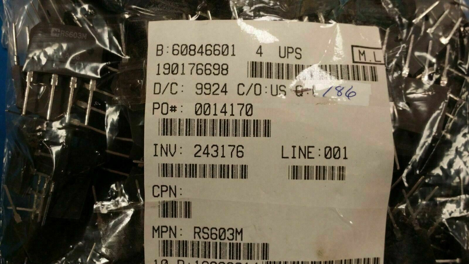 (5 PCS) RS603M RECTRON Bridge Rectifiers 6A 200V | eBay