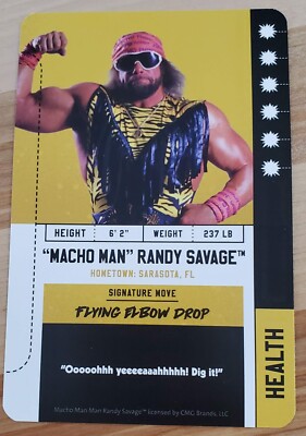 MACHO MAN RANDY SAVAGE 2020 Ravensburger WWE Royal Rumble OVERSIZED ...