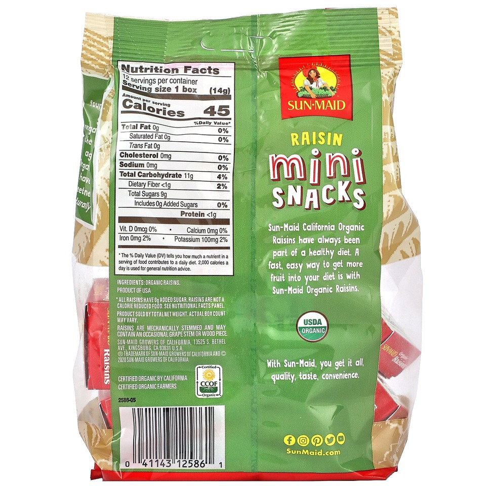 Raisin Mini-Snacks, 12 Boxes, 0.5 oz Each | eBay